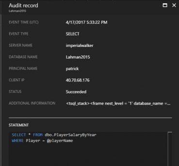 Blob Auditing for Azure SQL Database – Everyday SQL