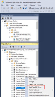 Management Studio Edit Top 200 Rows – Everyday SQL