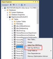 Management Studio Edit Top 200 Rows – Everyday SQL