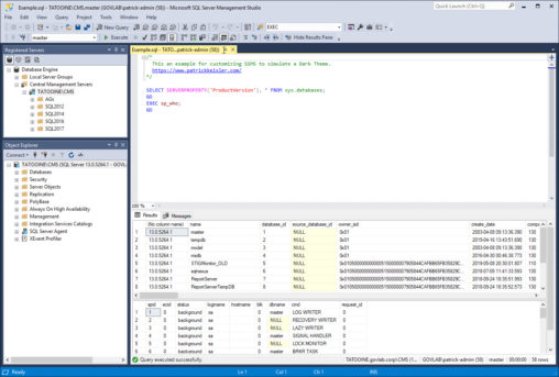 Management Studio Dark Theme – Everyday SQL