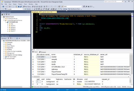 Management Studio Dark Theme – Everyday SQL