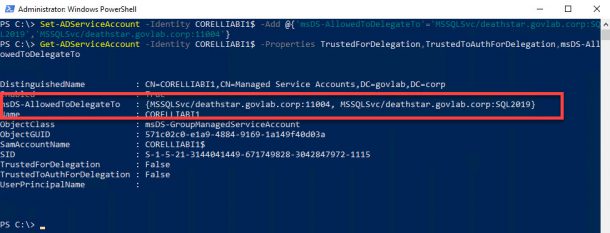 Setup Kerberos Constrained Delegation for Group Managed Service Accounts – Everyday SQL
